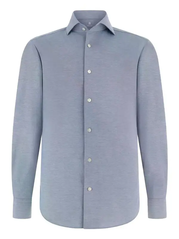 Boggi Milano Jersey Shirt - Blue
