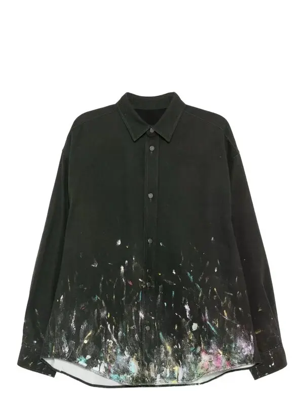 CROQUIS Printed Denim Shirt - Black
