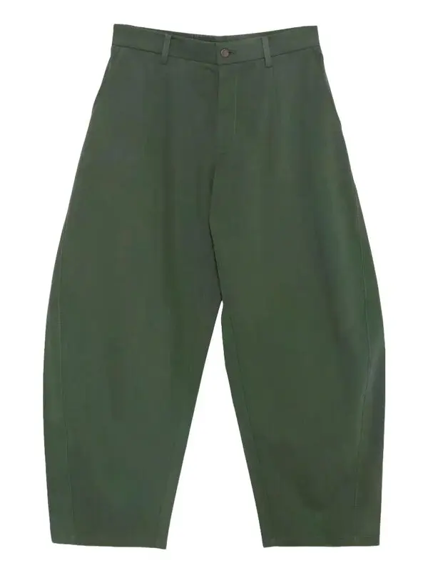 CROQUIS Pintucked Tapered Trousers - Green