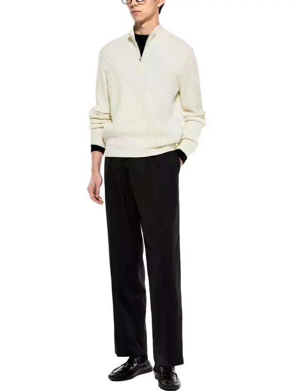 CROQUIS Zipped Sweater - Neutrals