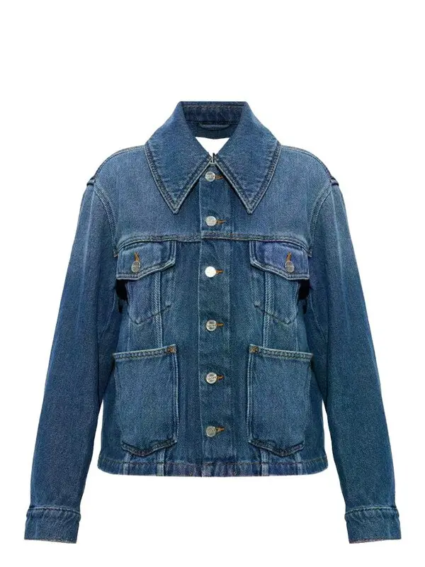 GANNI Pocket Denim Jacket - Blue