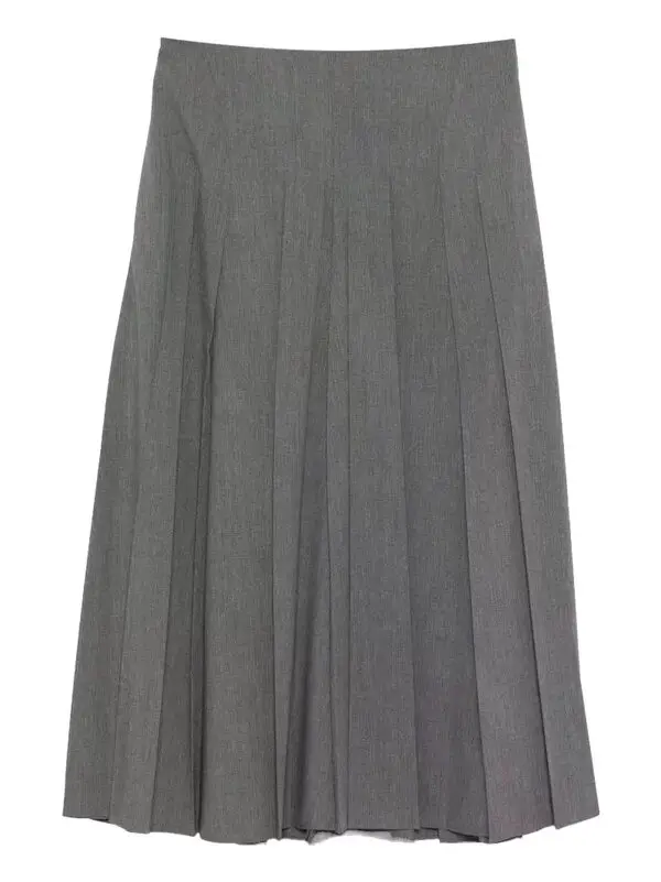 LESS A-line Midi Skirt - Grey