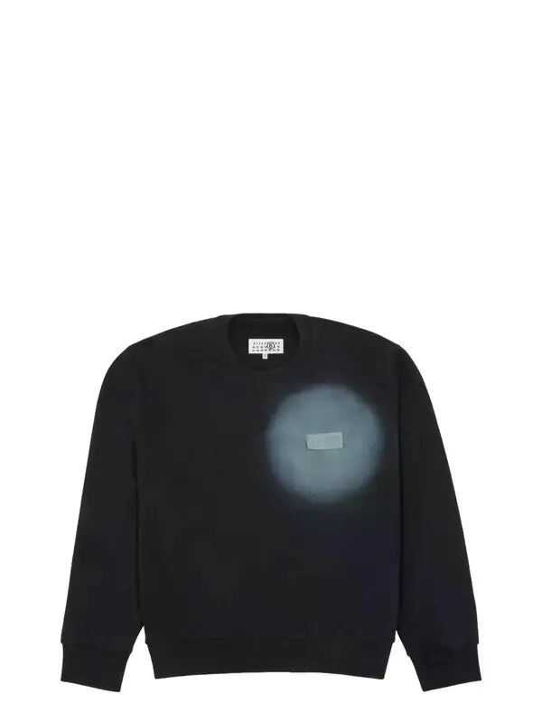 MAISON MARGIELA Logo Patch Spray-effect Sweatshirt - Black