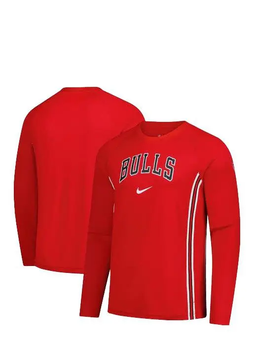 Nike Chicago Bulls 2025/26 Authentic Pre-game Legend Dri-fit Long Sleeve Shooting Shirt - Red