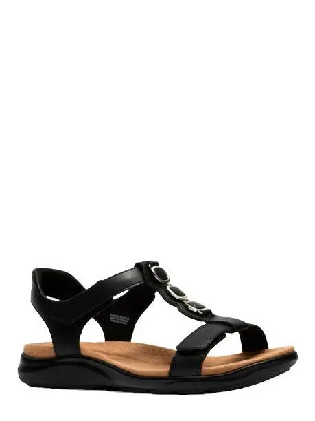 Clarks Kitly Gem Sandal - Black Leather