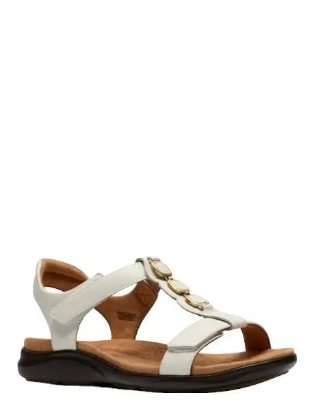 Clarks Kitly Gem Sandal - White Leather