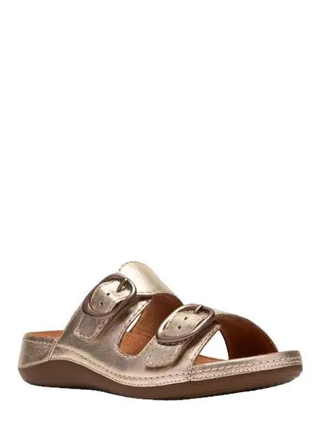 Clarks Cecily Step Sandal - Champagne Leather