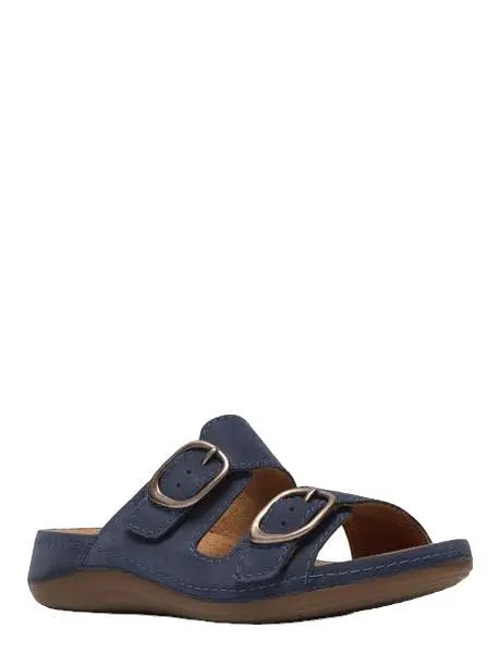 Clarks Cecily Step Sandal - Navy Nubuck
