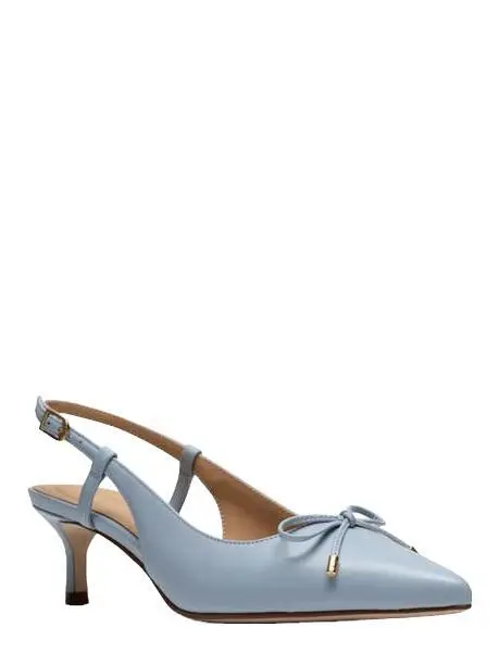 Clarks Zarey Bow Slingback Pumps - Light Blue