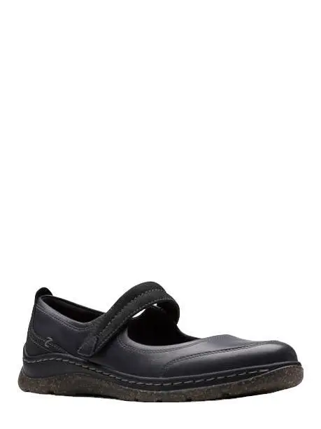 Clarks Orlene Jane Mary Flat - Black Leather