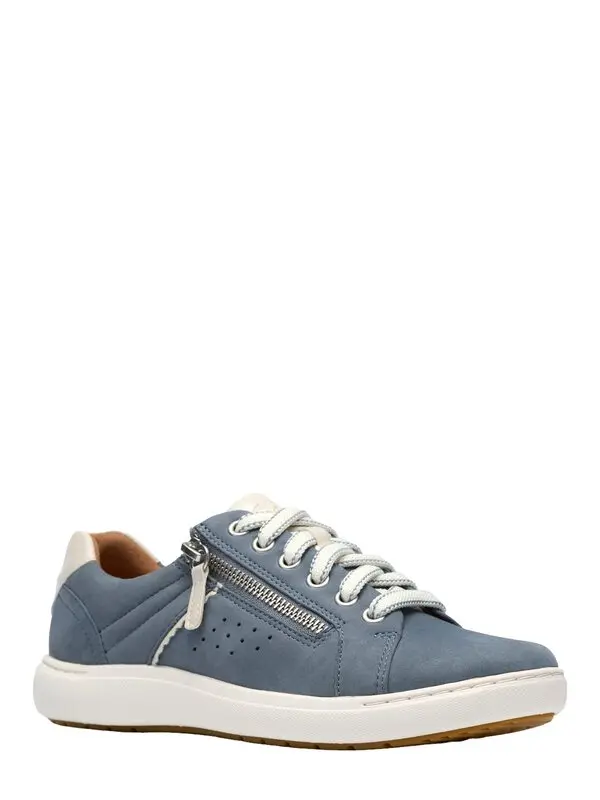 Clarks Nalle Zen Leather Sneaker - Blue Nubuck