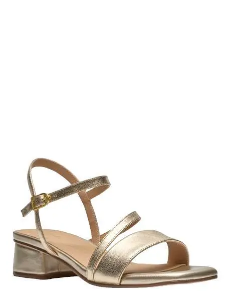 Clarks Serina 35 Strappy Sandal - Gold Leather