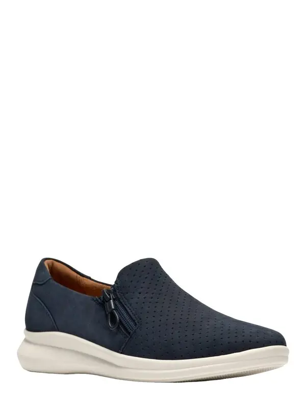 Clarks Lynell Sky Sneakers - Navy Nubuck