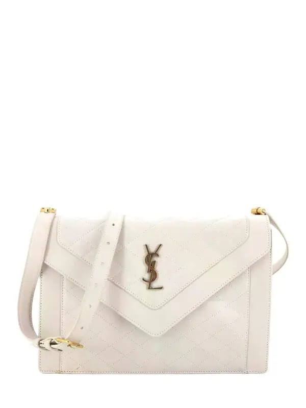 Saint Laurent Gaby Envelope Satchel - Neutrals