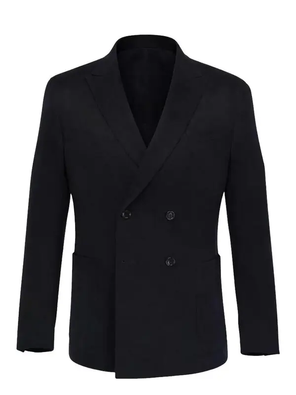 Zegna Double-breasted Blazer - Blue
