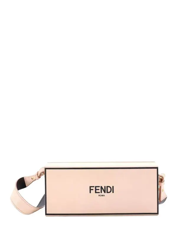 Fendi Logo Horizontal Box Crossbody Bag - Yellow