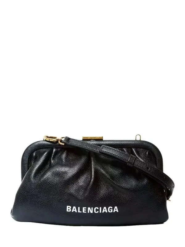 Balenciaga Cloud Xs Two-way Clutch Bag - Black