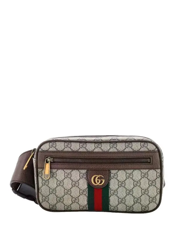 Gucci Ophidia Gg Coated Canvas Medium Belt Bag - Brown