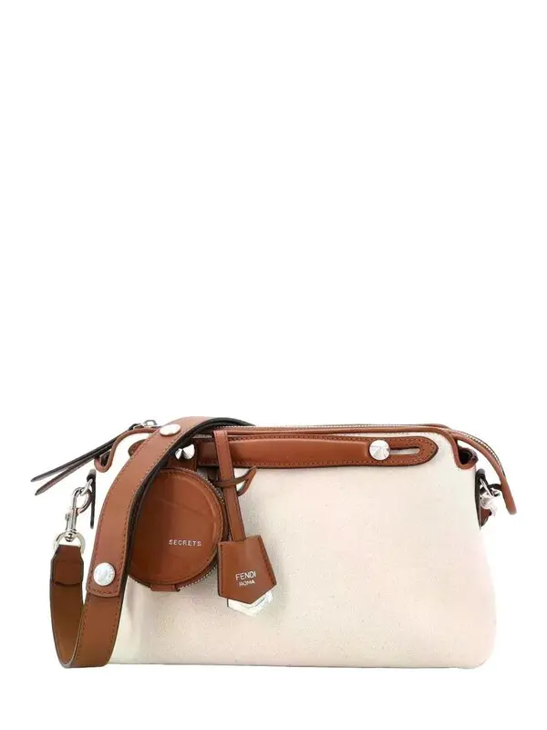 Fendi By The Way Canvas And Leather Small Satchel - Neutrals