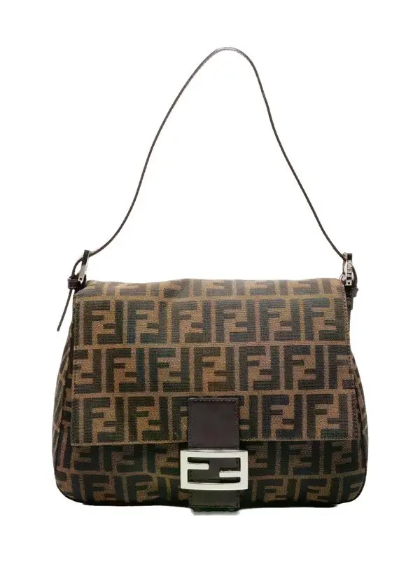 Fendi 1990s Mamma Baguette Shoulder Bag - Brown