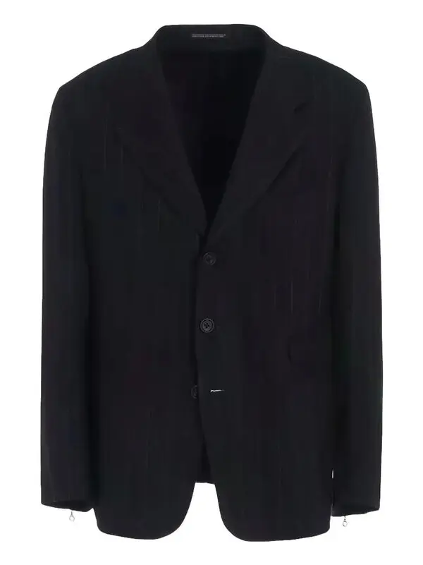 Y’s Pinstripe Three-button Blazer - Black