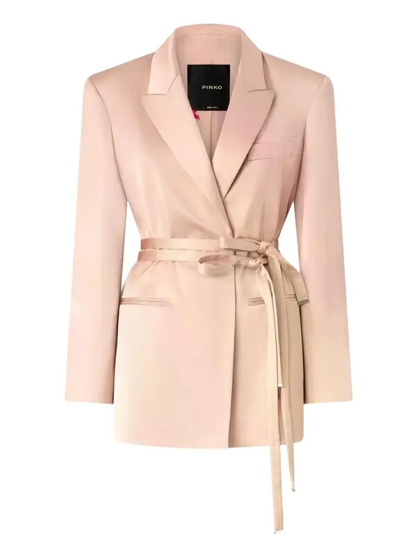 Pinko Belted Wrap Jacket - Pink