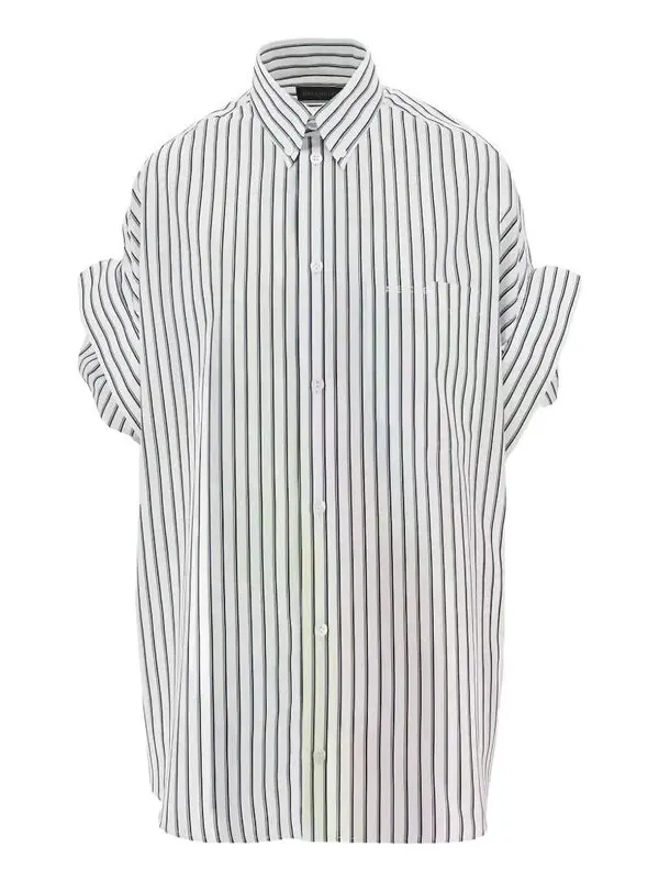 Balenciaga Striped Shirt - White