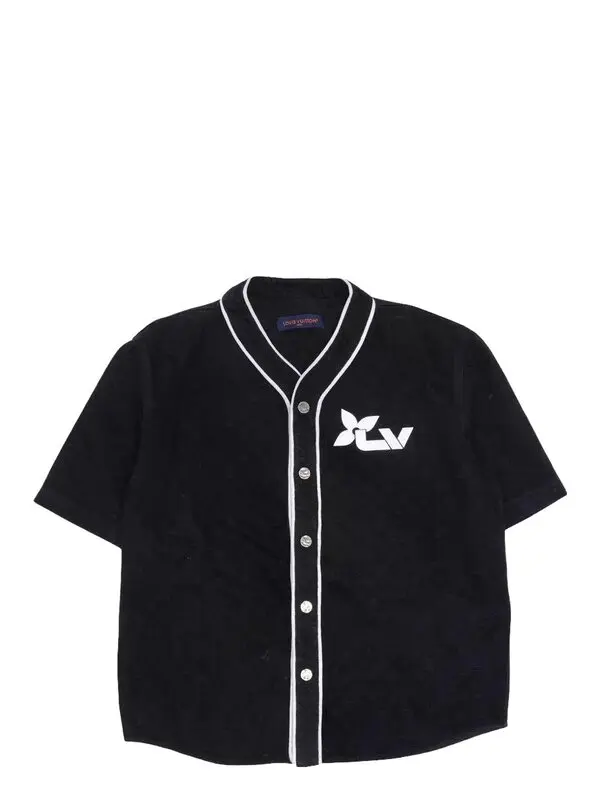 LOUIS VUITTON Monogram Baseball Jersey - Black
