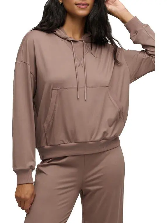 Barefoot Dreams Butterchic Crop Hoodie - Sable