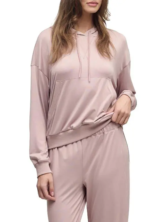 Barefoot Dreams Butterchic Crop Hoodie - Teaberry