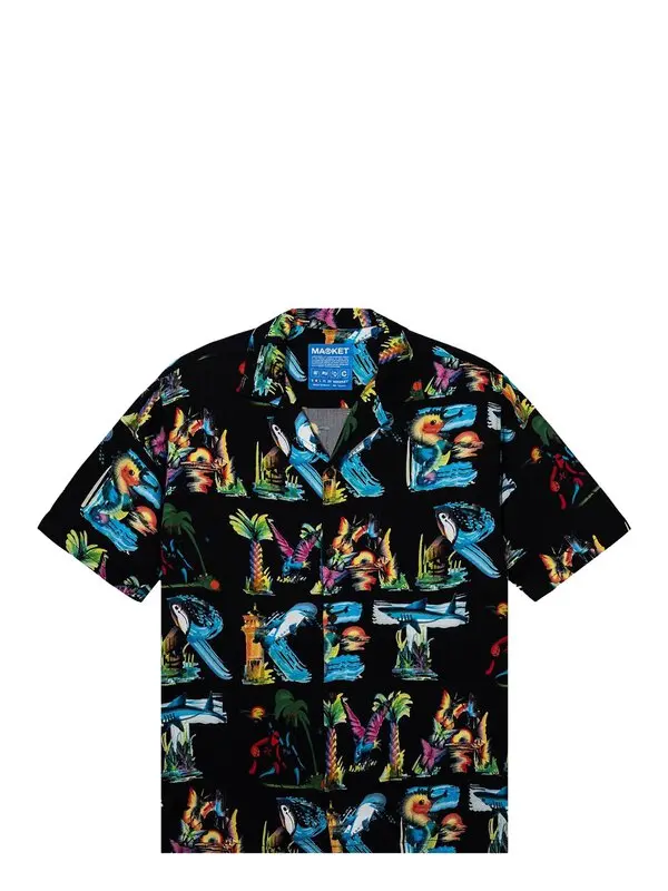 MARKET Island Life Camp Shirt - Black