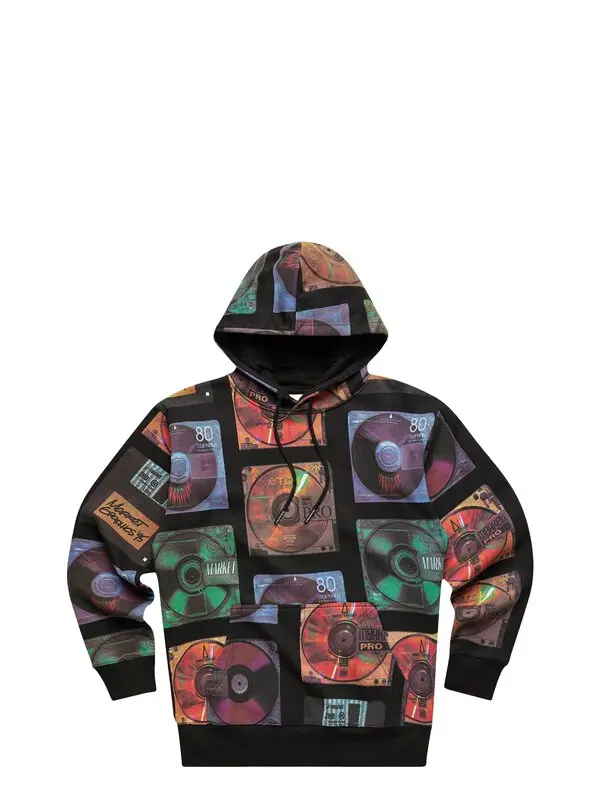 MARKET Printed Hoodie - Black