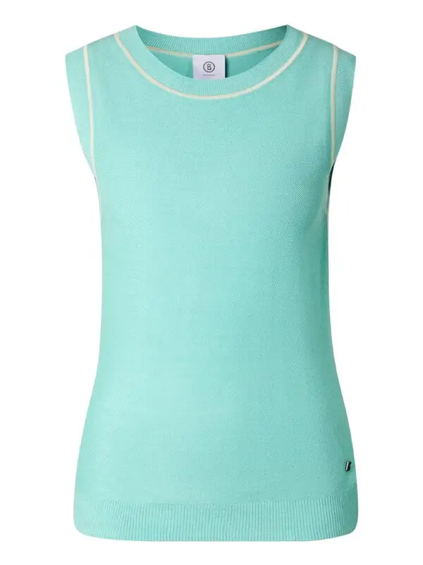 Bogner Knitted Top - Cyan-blue