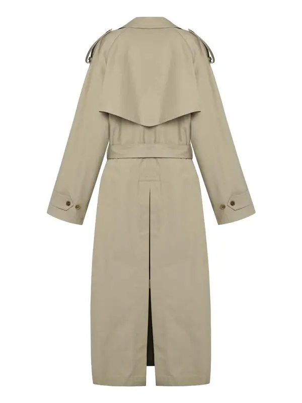 Balenciaga Cotton Trench Coat - Green
