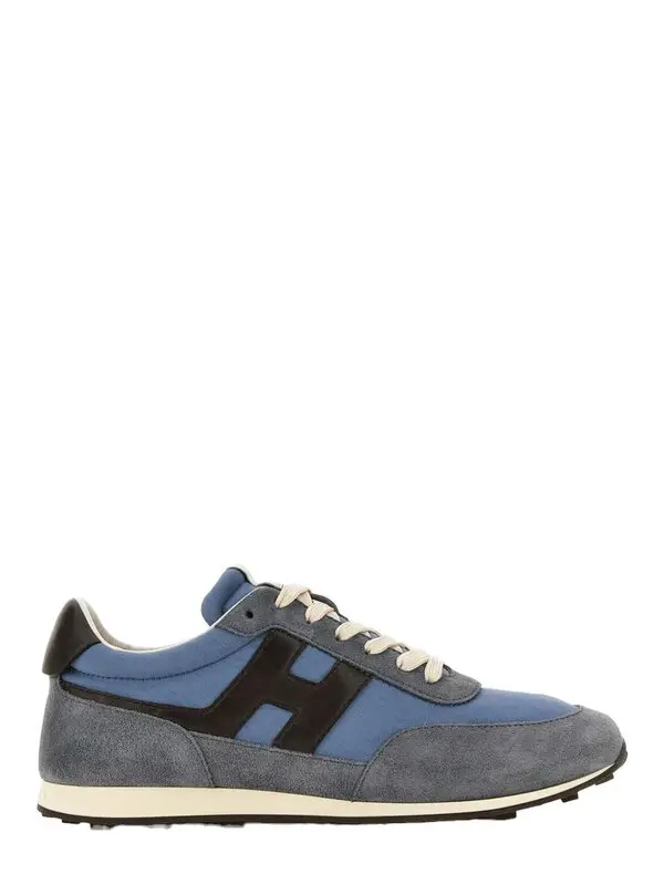 Hogan Athletic Suede And Fabric Sneakers - Blue