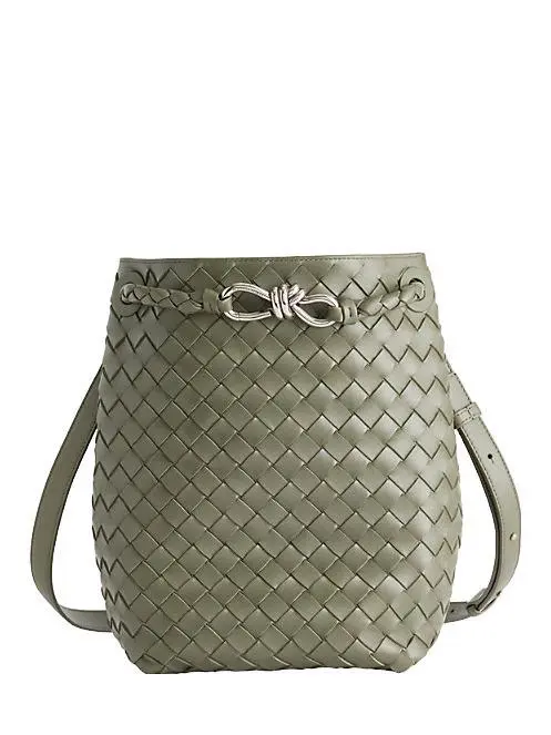 Bottega Veneta Andiamo Small Leather Bucket Bag - Pickle-vin Si-pickle