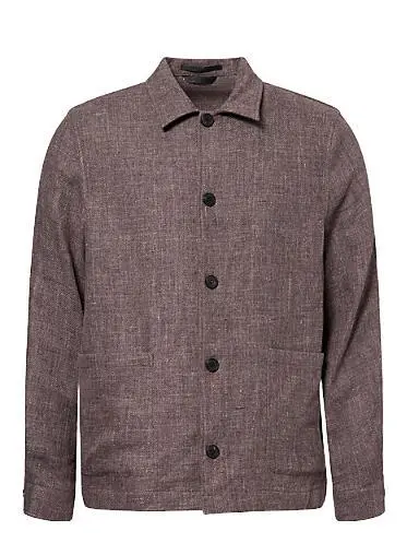 Sunspel Regular-fit Cotton And Linen Jacket - Dark Cedar26