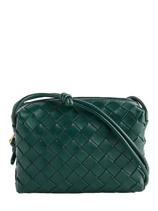 Bottega Veneta Loop Mini Leather Cross-body Bag - Emerald Green-gold