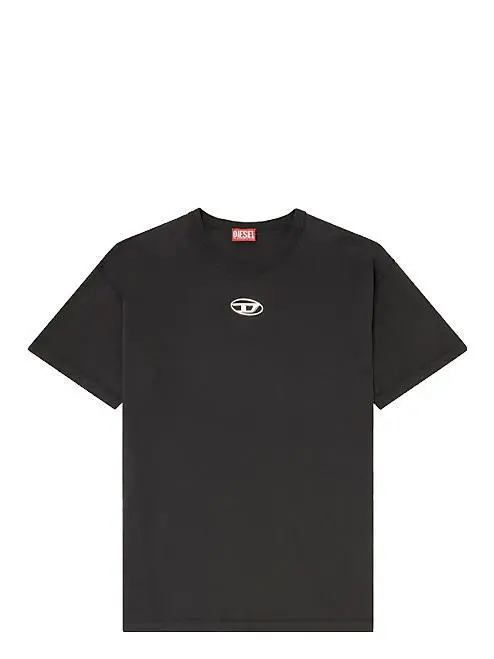 DIESEL T-norm-iod Logo-embroidered Cotton-jersey T-shirt - 900