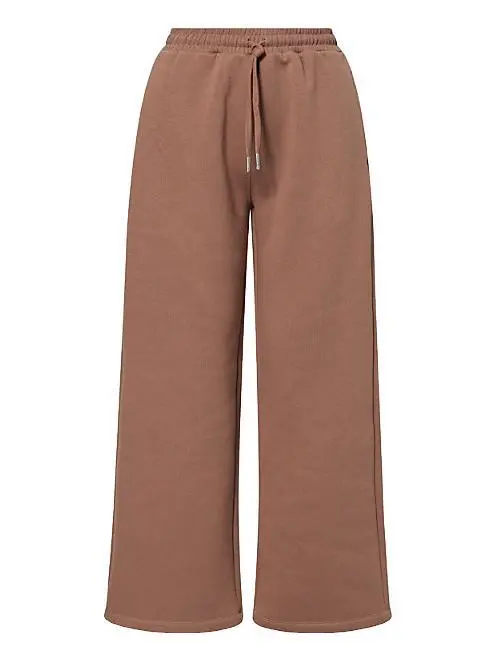 Bo+tee Cotton-blend Wide-leg Jogging Bottoms - Brown