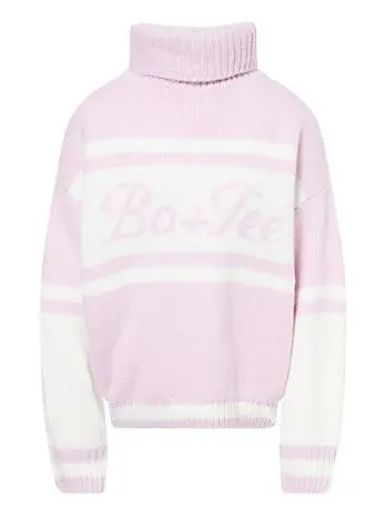 Bo+tee Logo-print Knitted Jumper - Powder Pink
