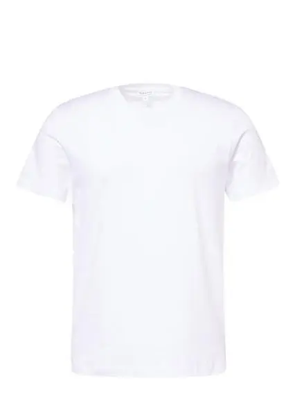 Sunspel Regular-fit Short-sleeves Cotton-jersey T-shirt - White