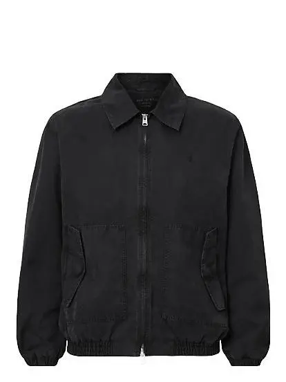 ALLSAINTS Holman Ramskull Cropped Jacket - Faded Black