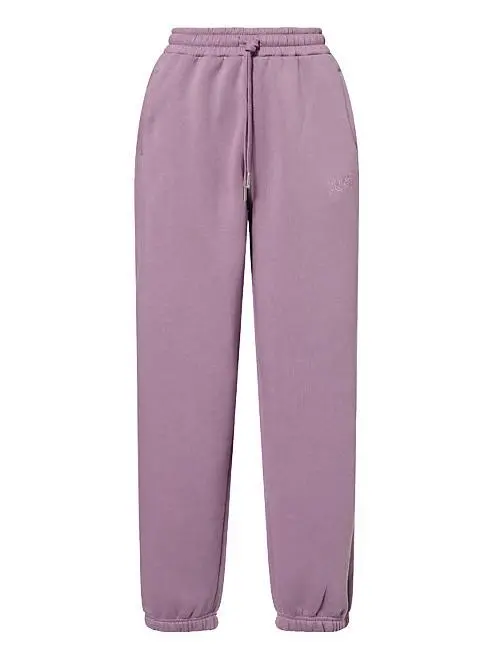 Bo+tee Cotton-blend Wide-leg Jogging Bottoms - Purple