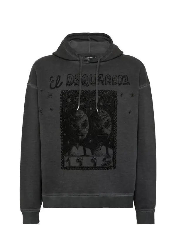 Dsquared2 Graphic-print Hoodie - Grey