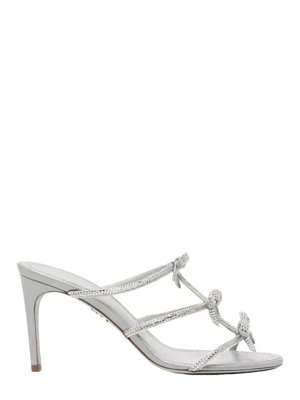 Rene Caovilla Bow-embellished Stiletto Sandals - Silver