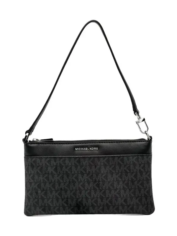 Michael Kors Jet Set Medium Signature Logo Convertible Wristlet - Black