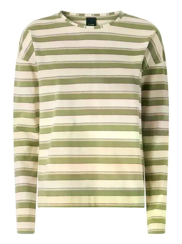 Pinko Striped Long-sleeve Top - Neutrals