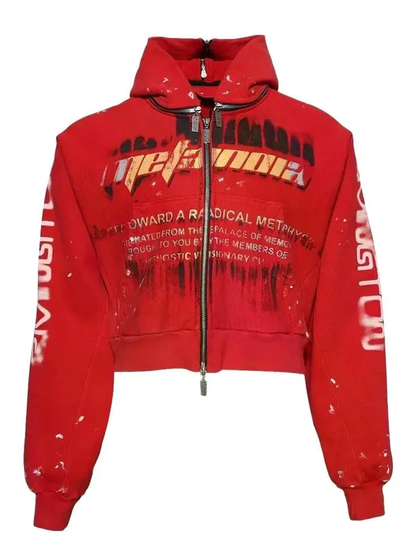 RRR123 Radical Rose Zip-up Hooded Jacket - Red