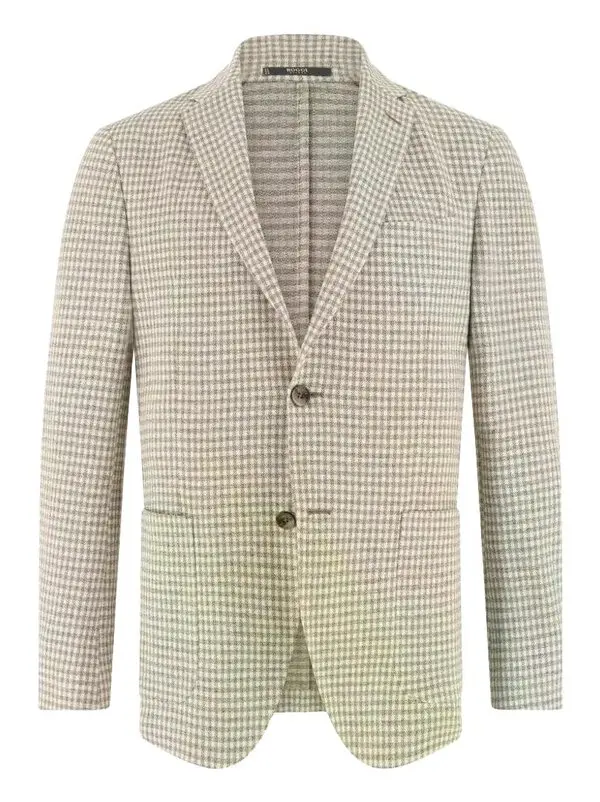 Boggi Milano Micro-patterned Single-breasted Blazer - Neutrals